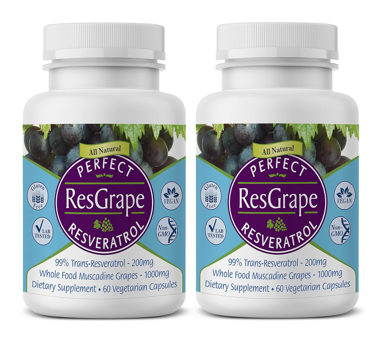 Perfect ResGrape Trans-Resveratrol capsules