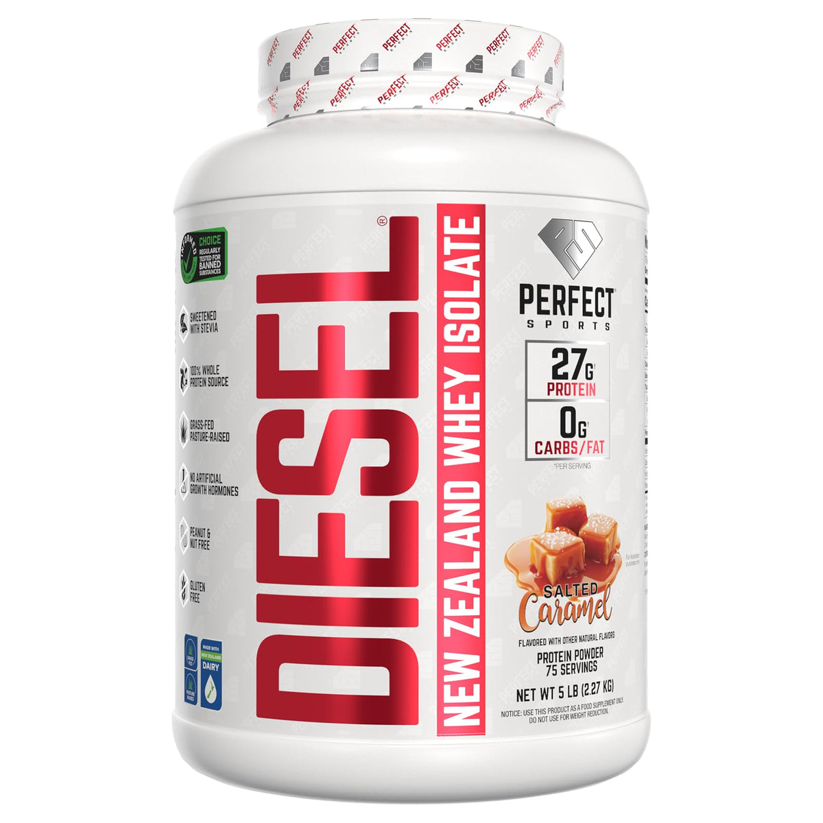 PERFECT SPORTS Diesel Whey Protein Isolate salted caramel flavour