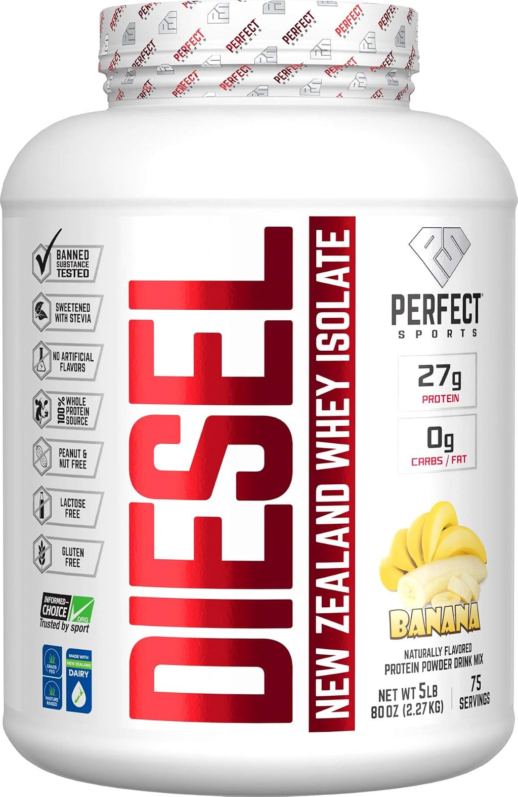 PERFECT SPORTS whey isolate banana flavour