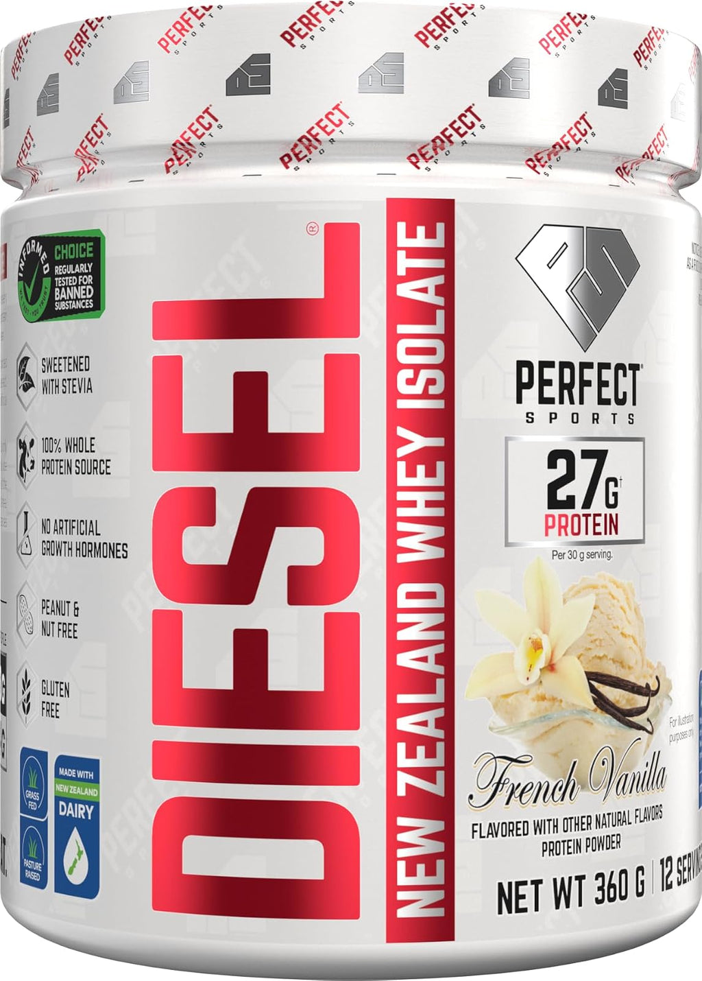 PERFECT SPORTS whey protein isolate French vanilla