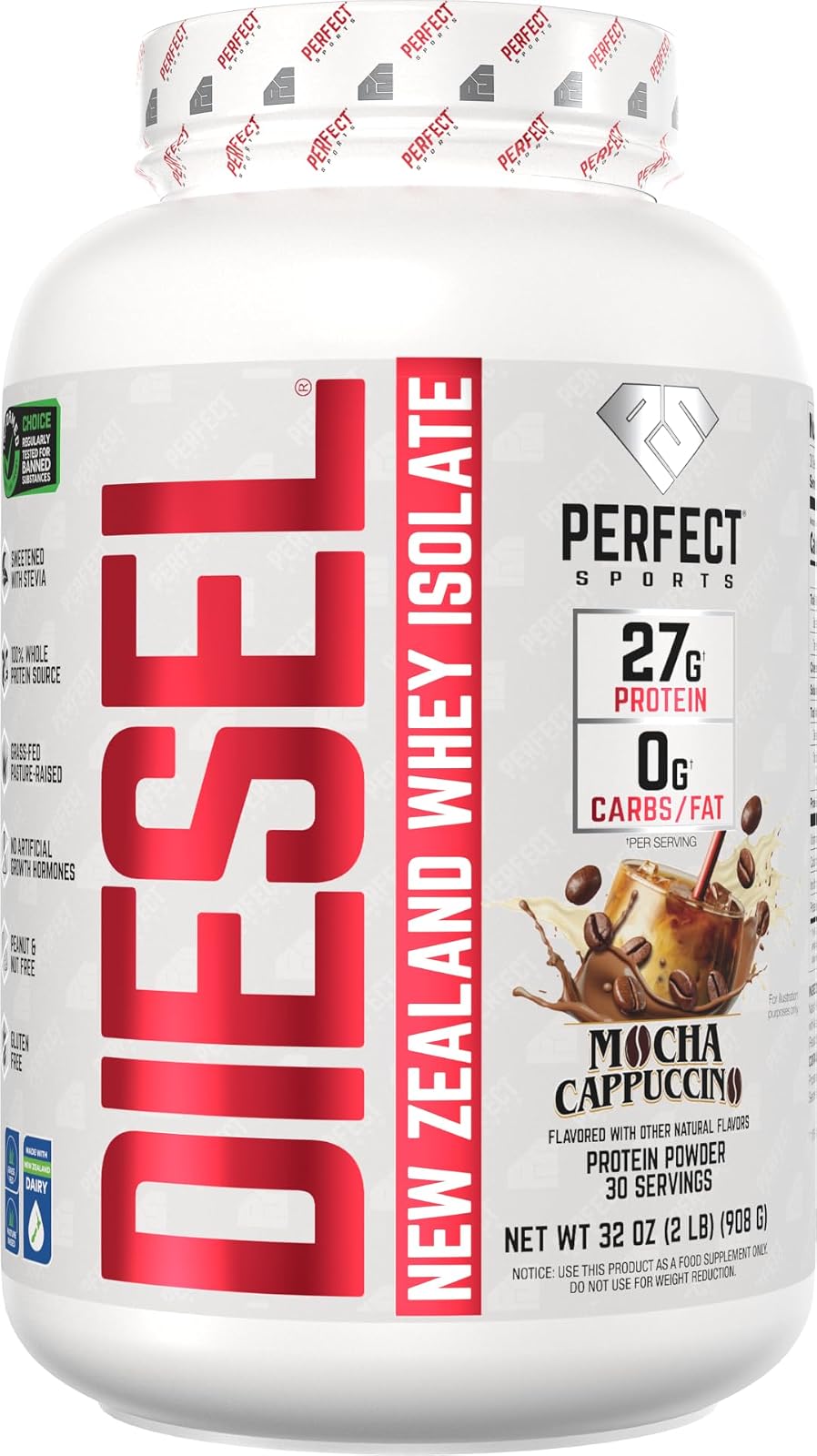 PERFECT SPORTS whey protein isolate mocha latte