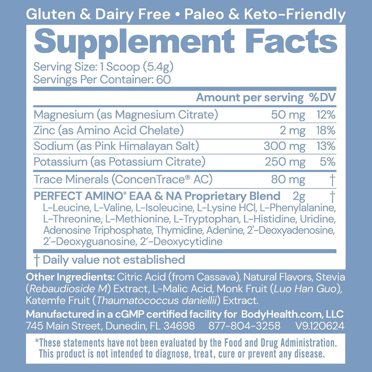 PerfectAmino electrolytes powder orange flavour