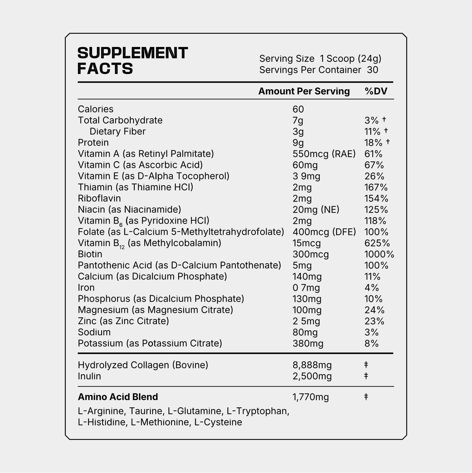 Performance greens protein powder