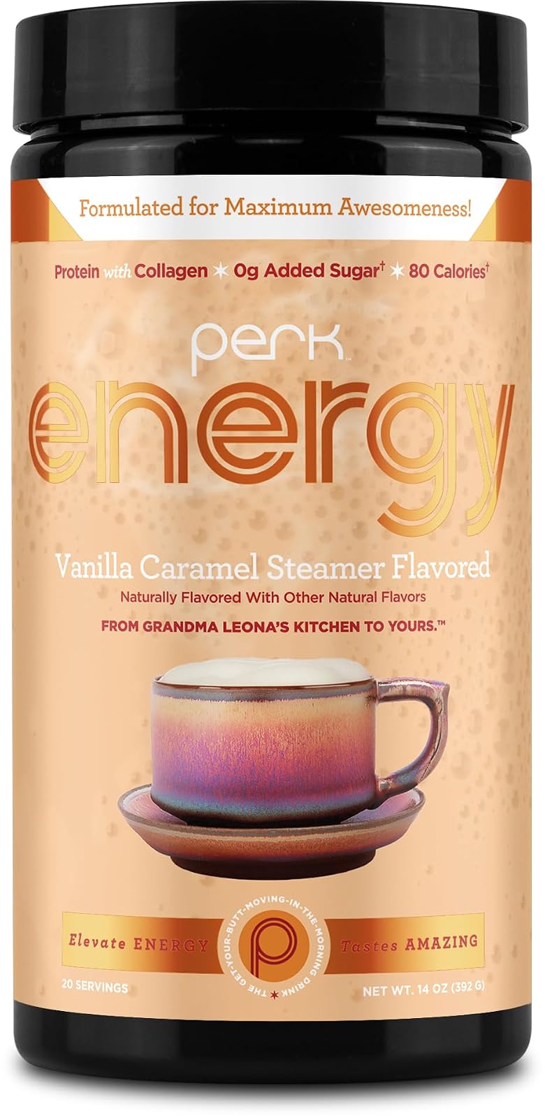 Perk Energy Drink Mix Vanilla Caramel