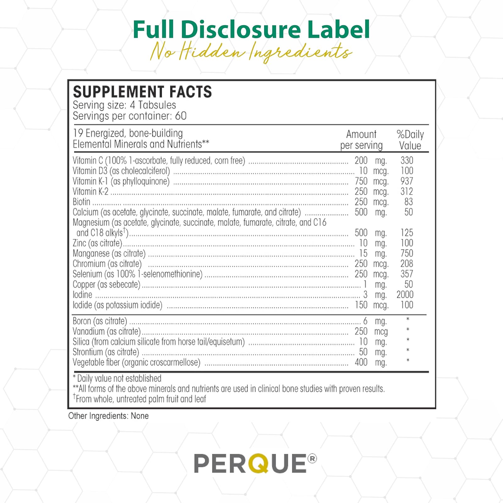 Perque calcium citrate for absorption