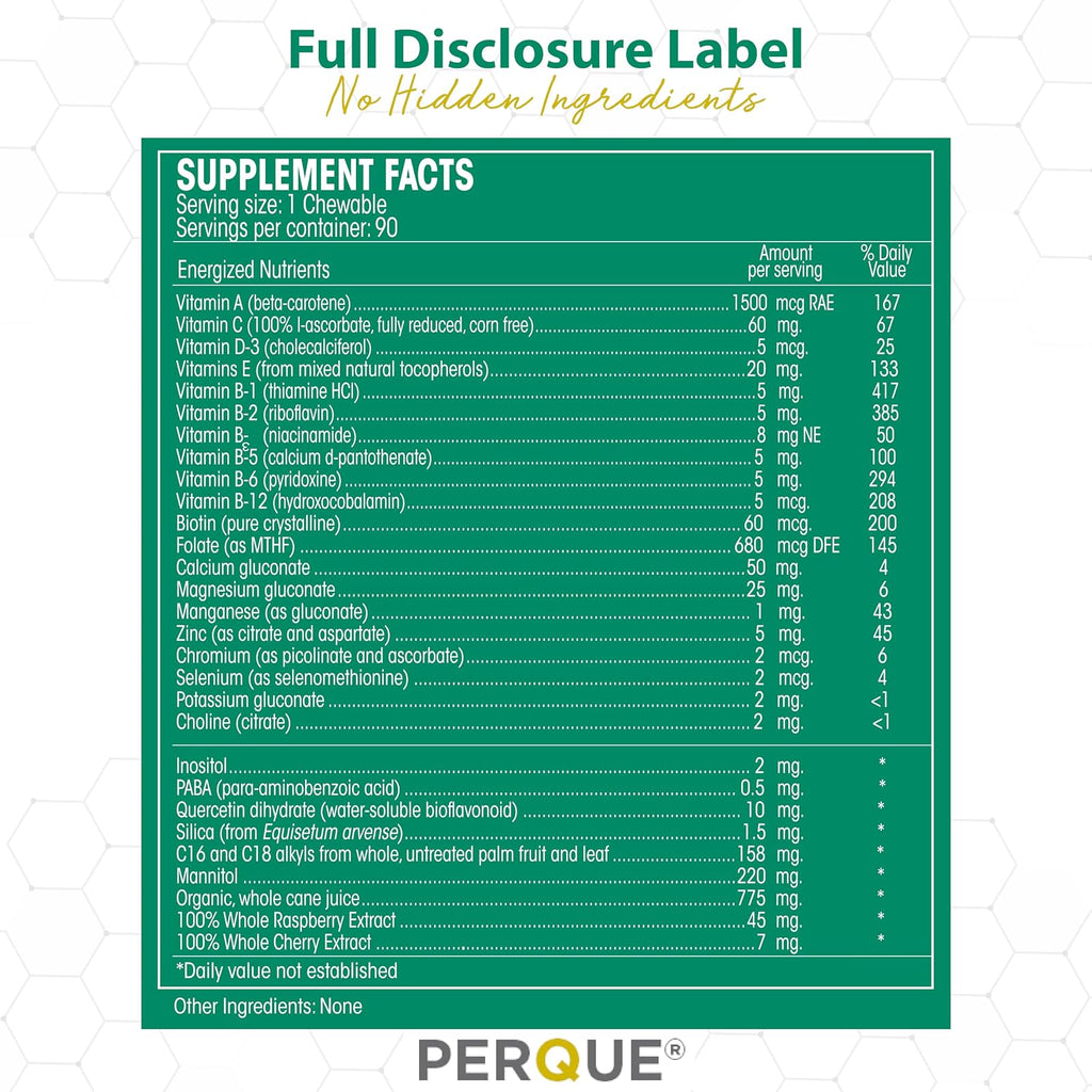 Perque chewable multivitamins for seniors