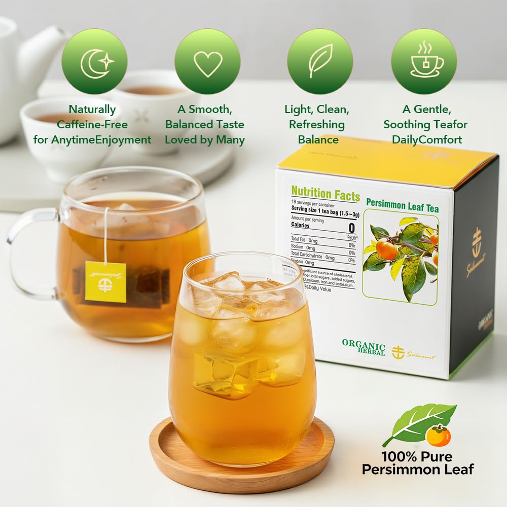 Persimmon leaf tea for soothing comfort