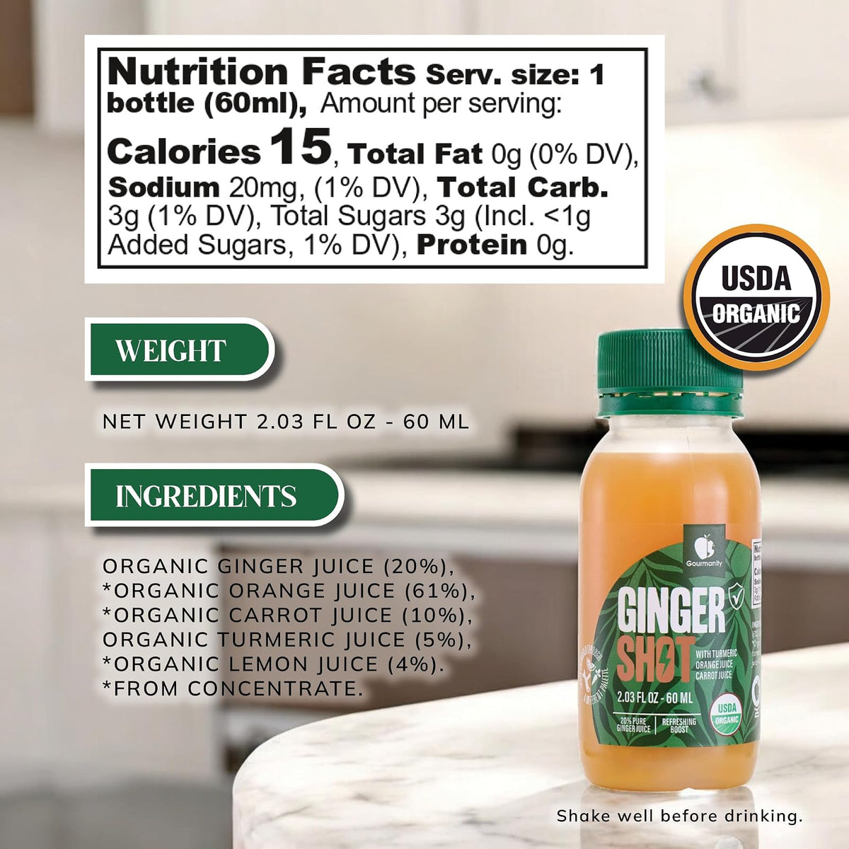 Peruvian ginger turmeric wellness drink