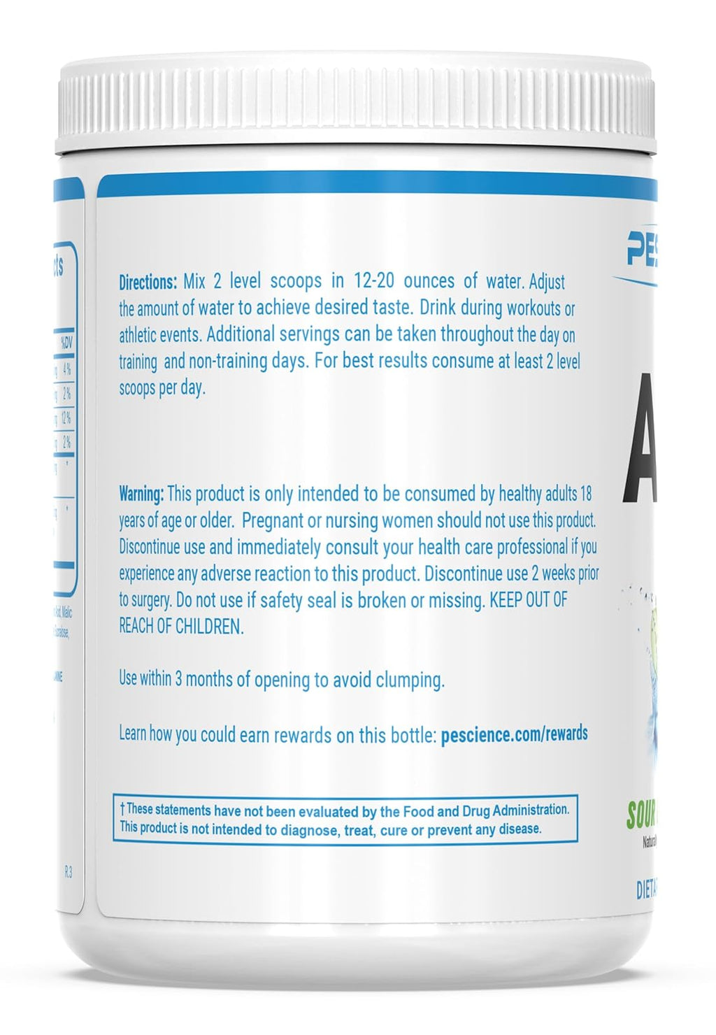 PEScience BCAA for optimal hydration