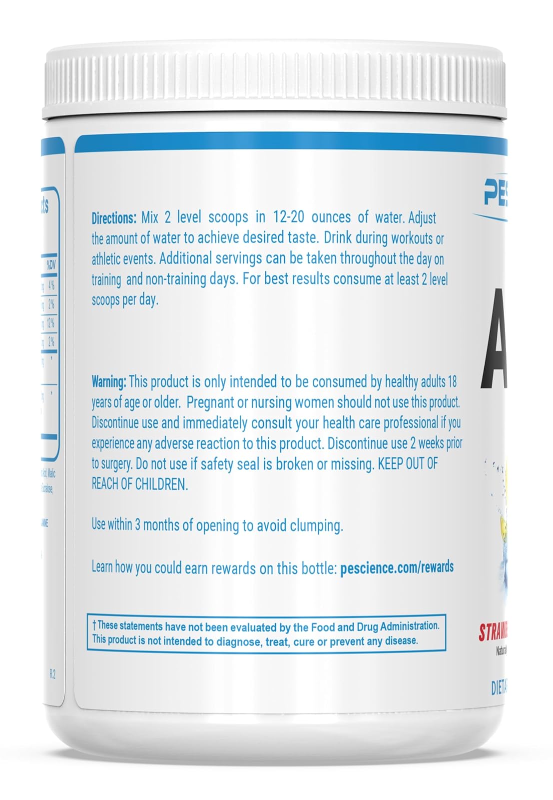 PEScience BCAA powder 30 servings