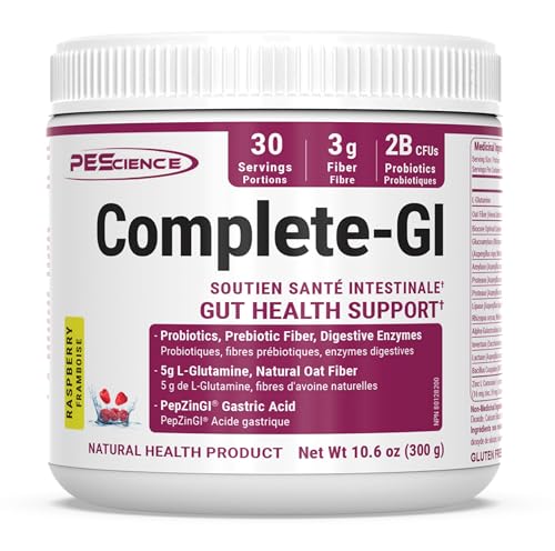 PEScience gut health powder raspberry