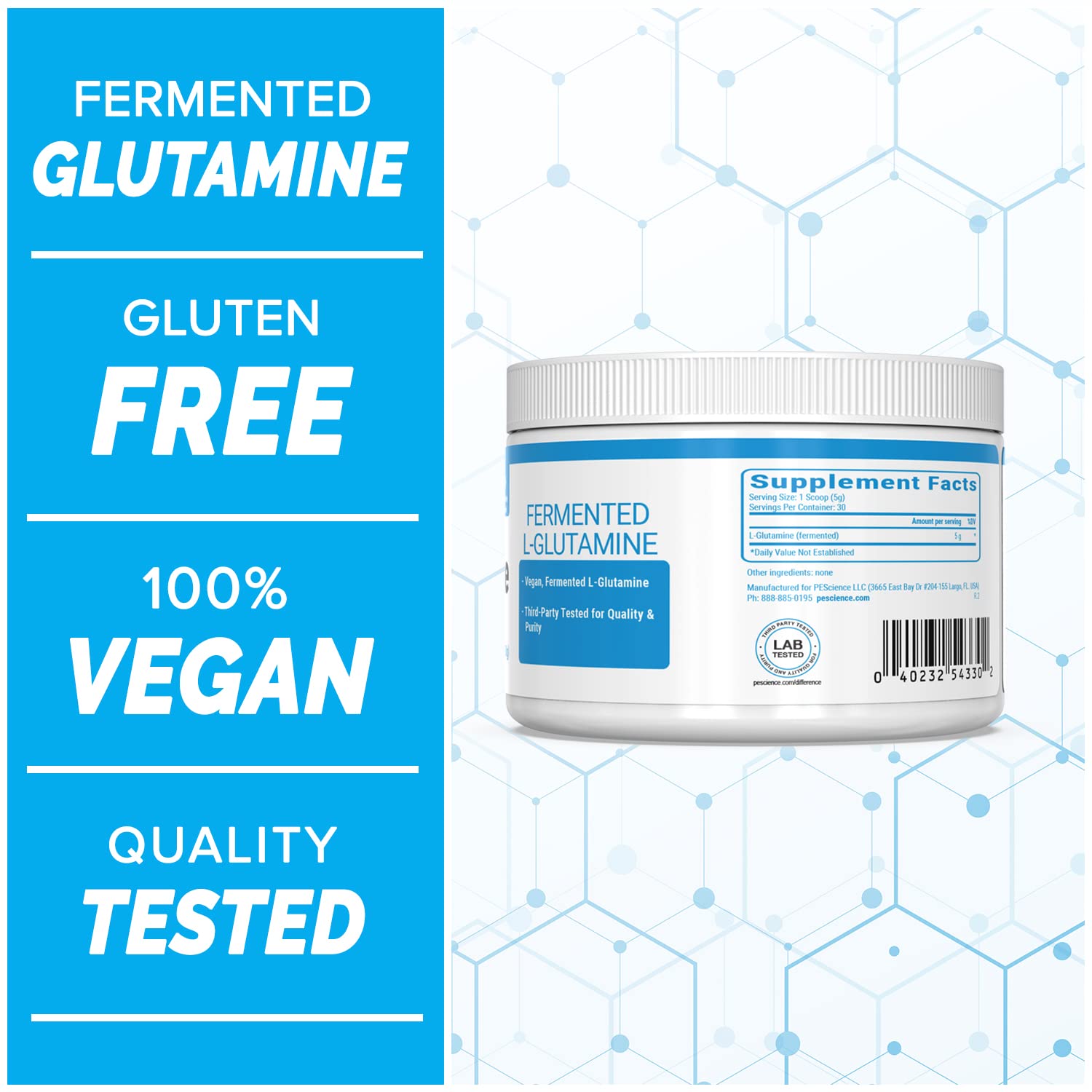 PEScience l-glutamine for improved endurance