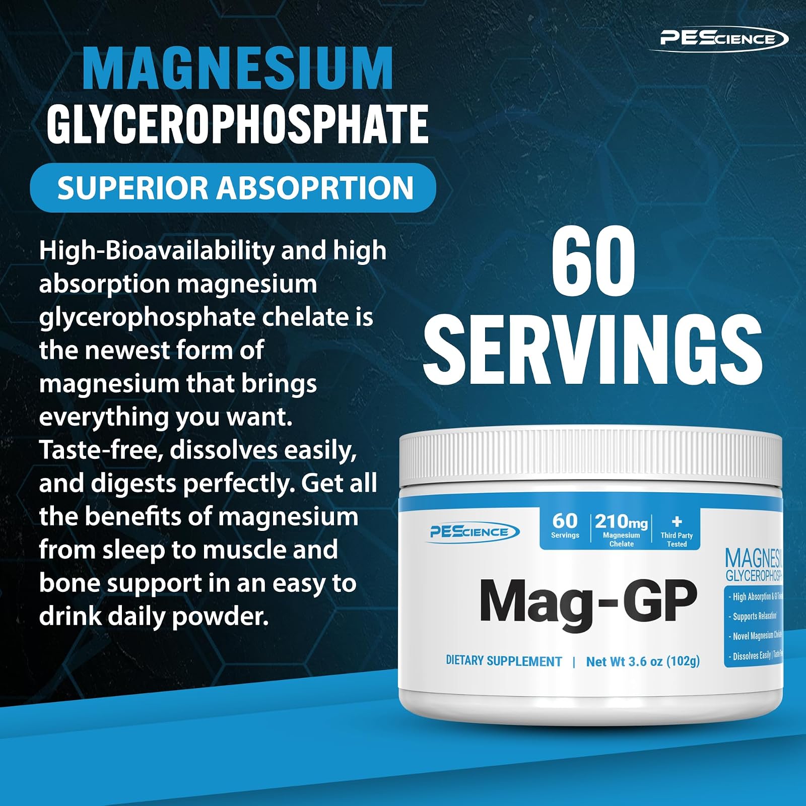 PEScience magnesium supplement for energy