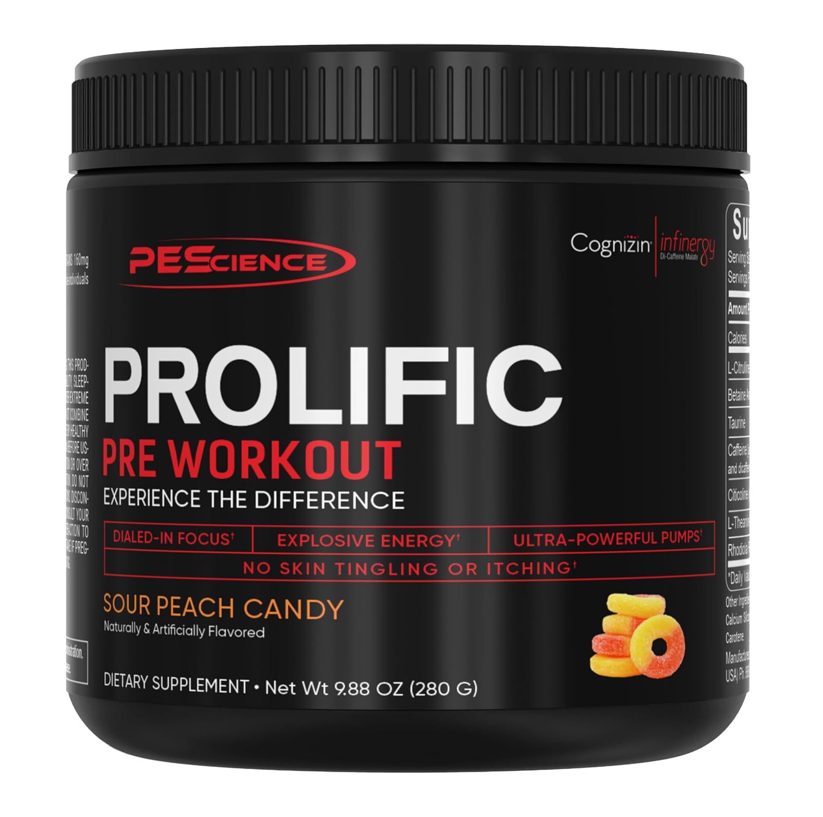 PEScience pre-workout for energy boost