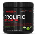 PEScience pre-workout sour green apple