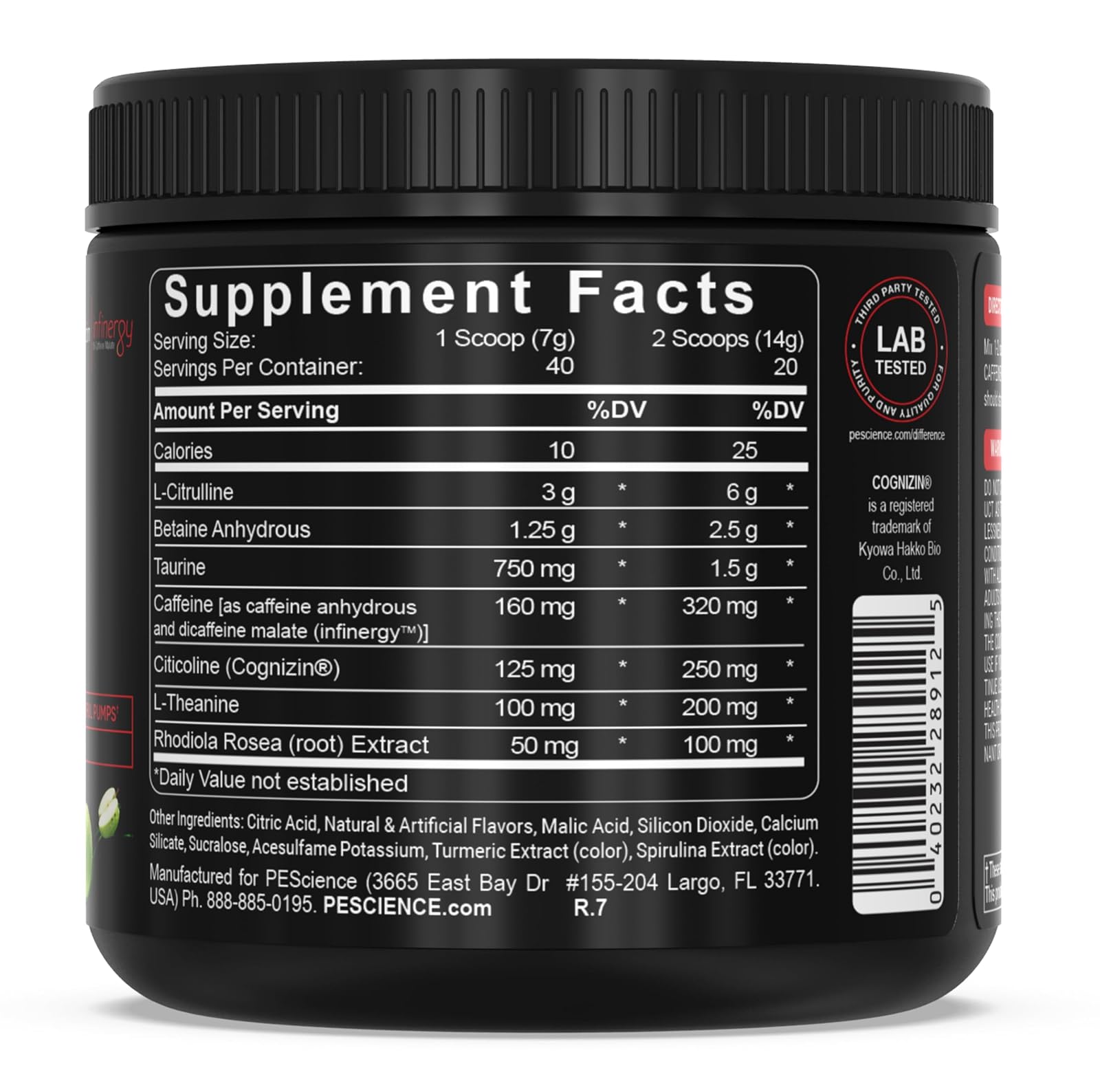 PEScience Prolific pre-workout for endurance