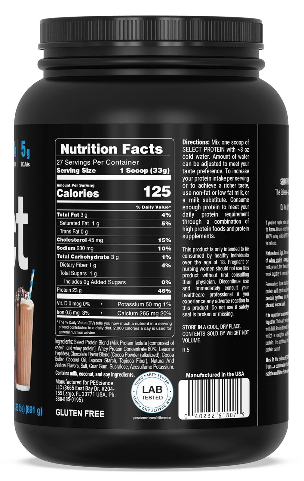 PEScience protein powder for post workout