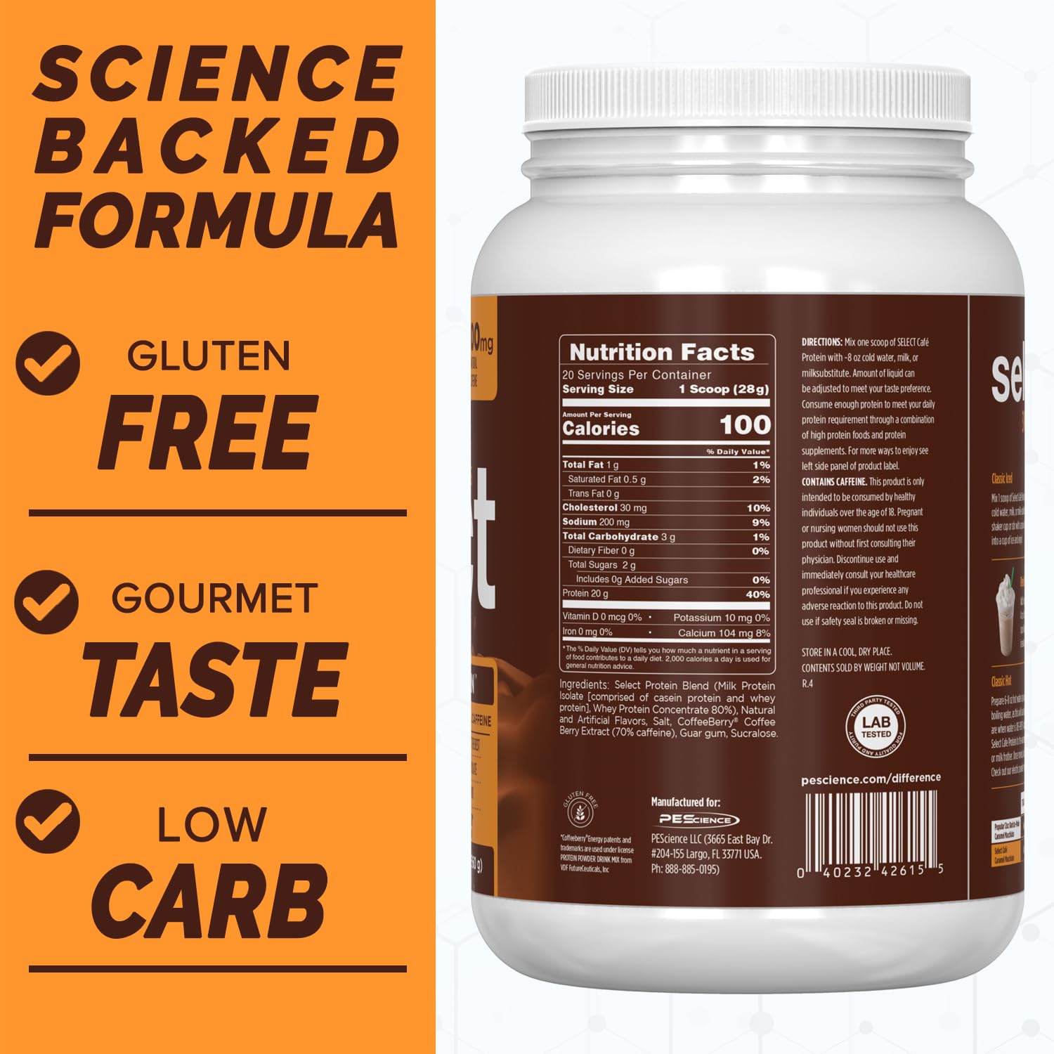 PEScience Select Cafe protein powder