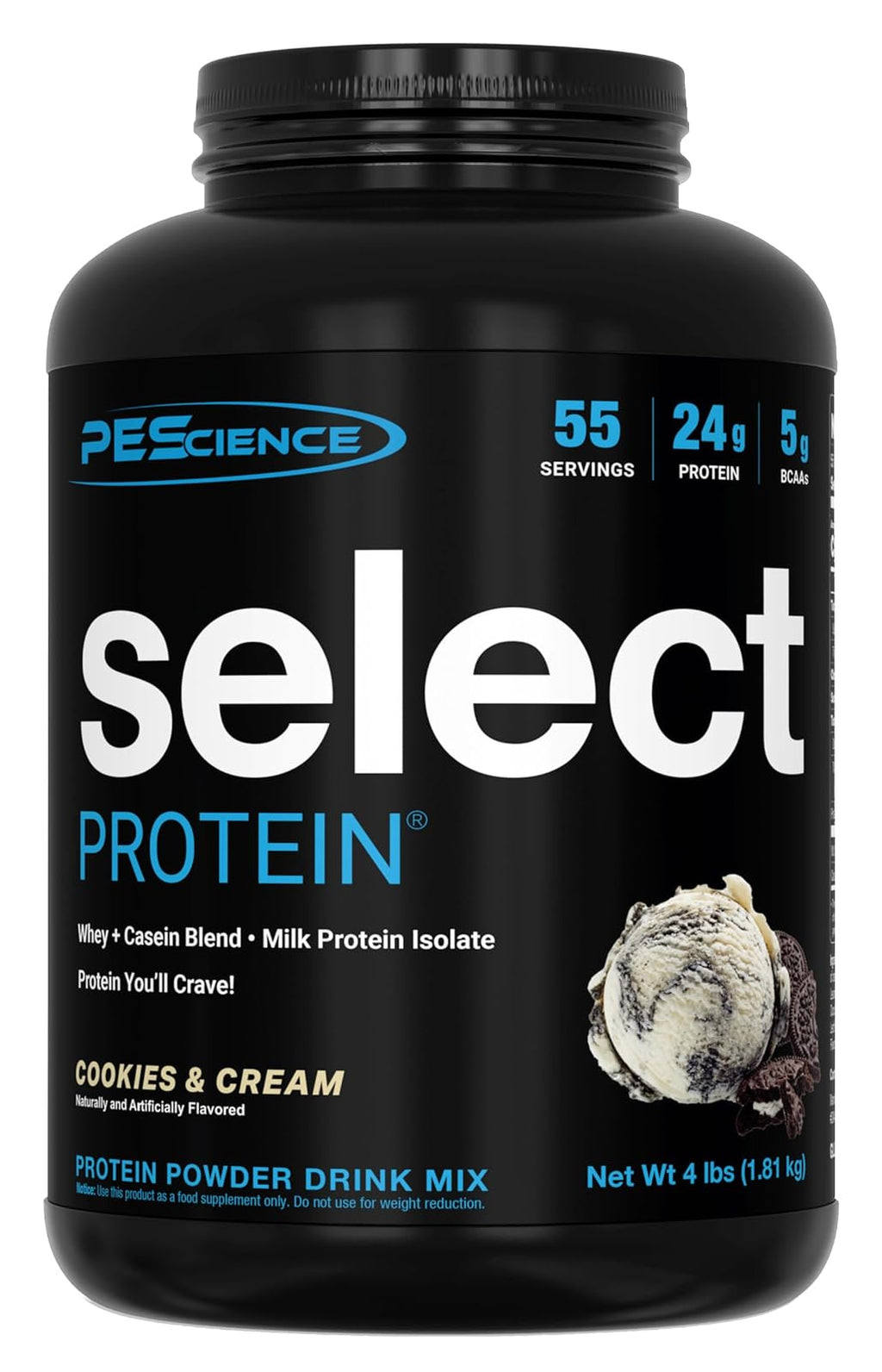 PEScience whey protein cookies and cream
