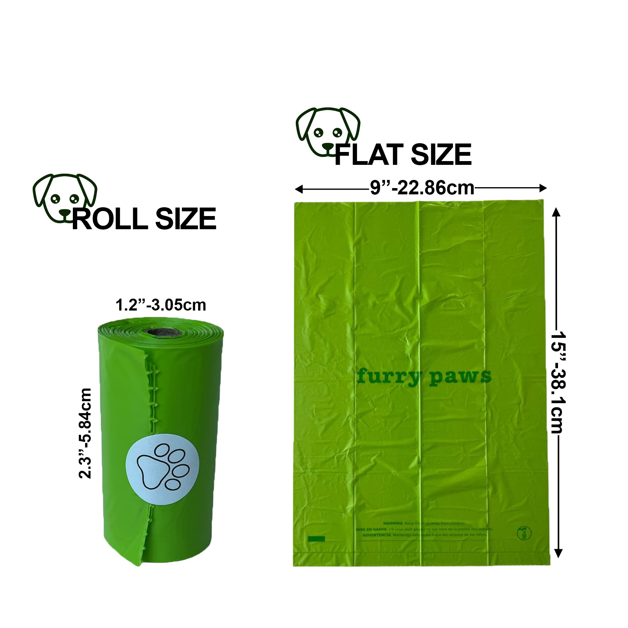 pet waste bags with dispenser clips
