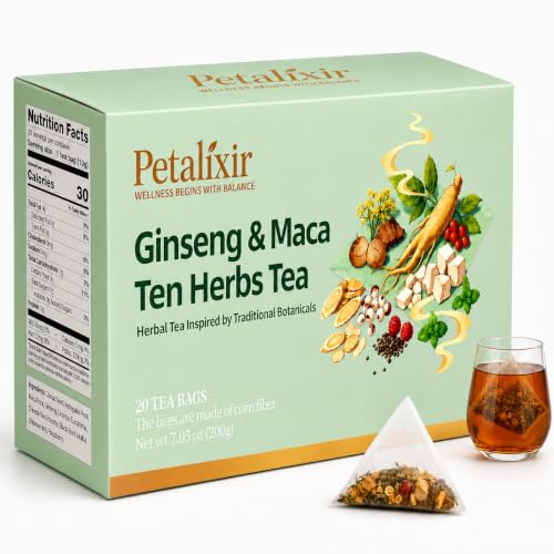 Petalixir herbal tea with ginseng