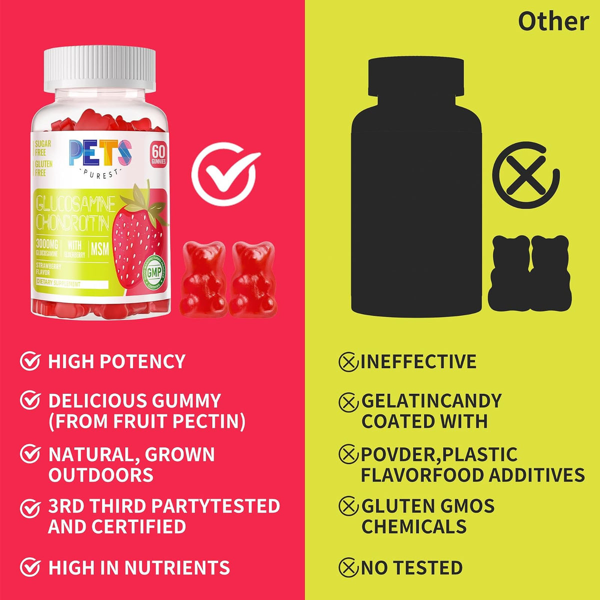 Pets Purest gummies for healthy joints