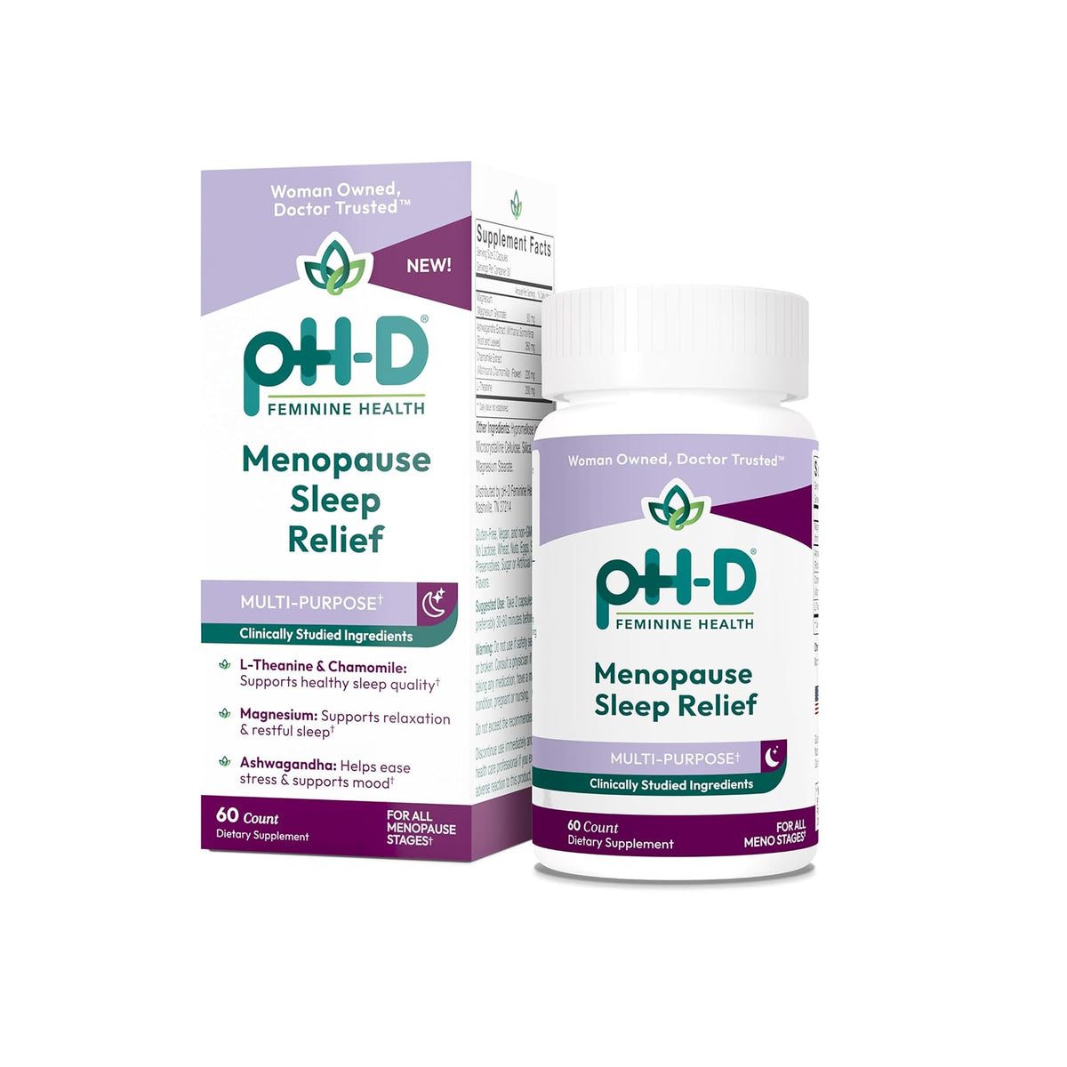 pH-D menopause sleep support capsules