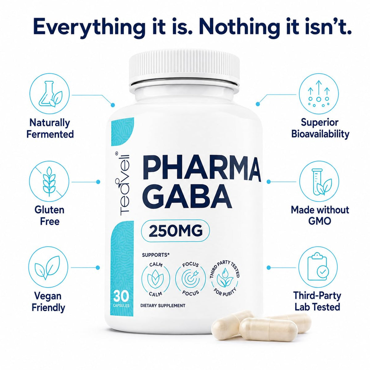 Pharma GABA 30 servings bottle