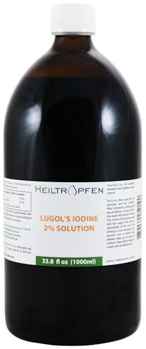 pharma grade iodine in glass bottle