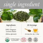 Pharmacopoeia lemon balm tea quality