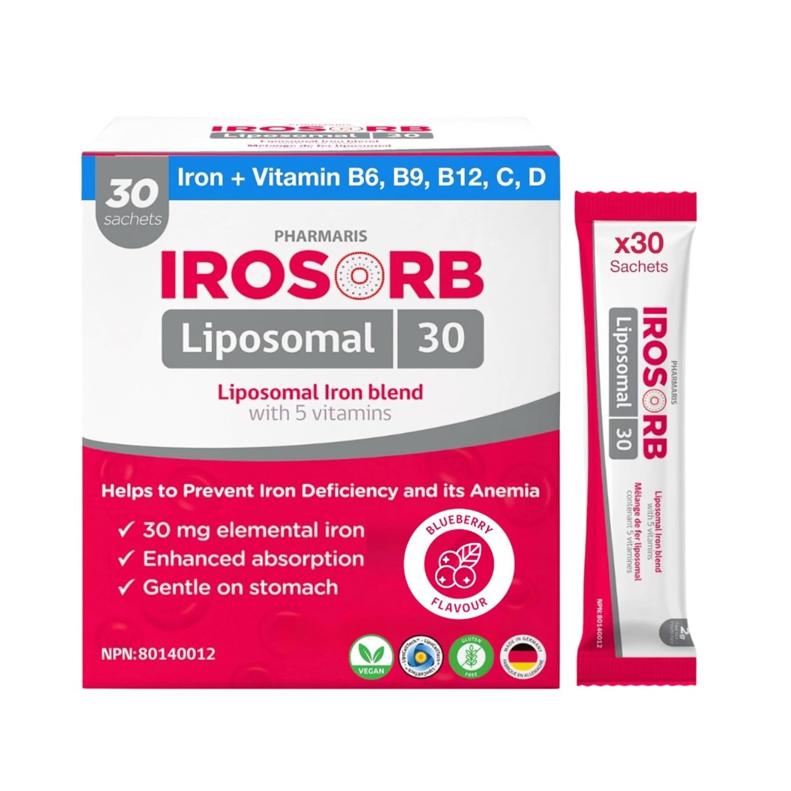 Pharmaris IROSORB Liposomal Iron sachets