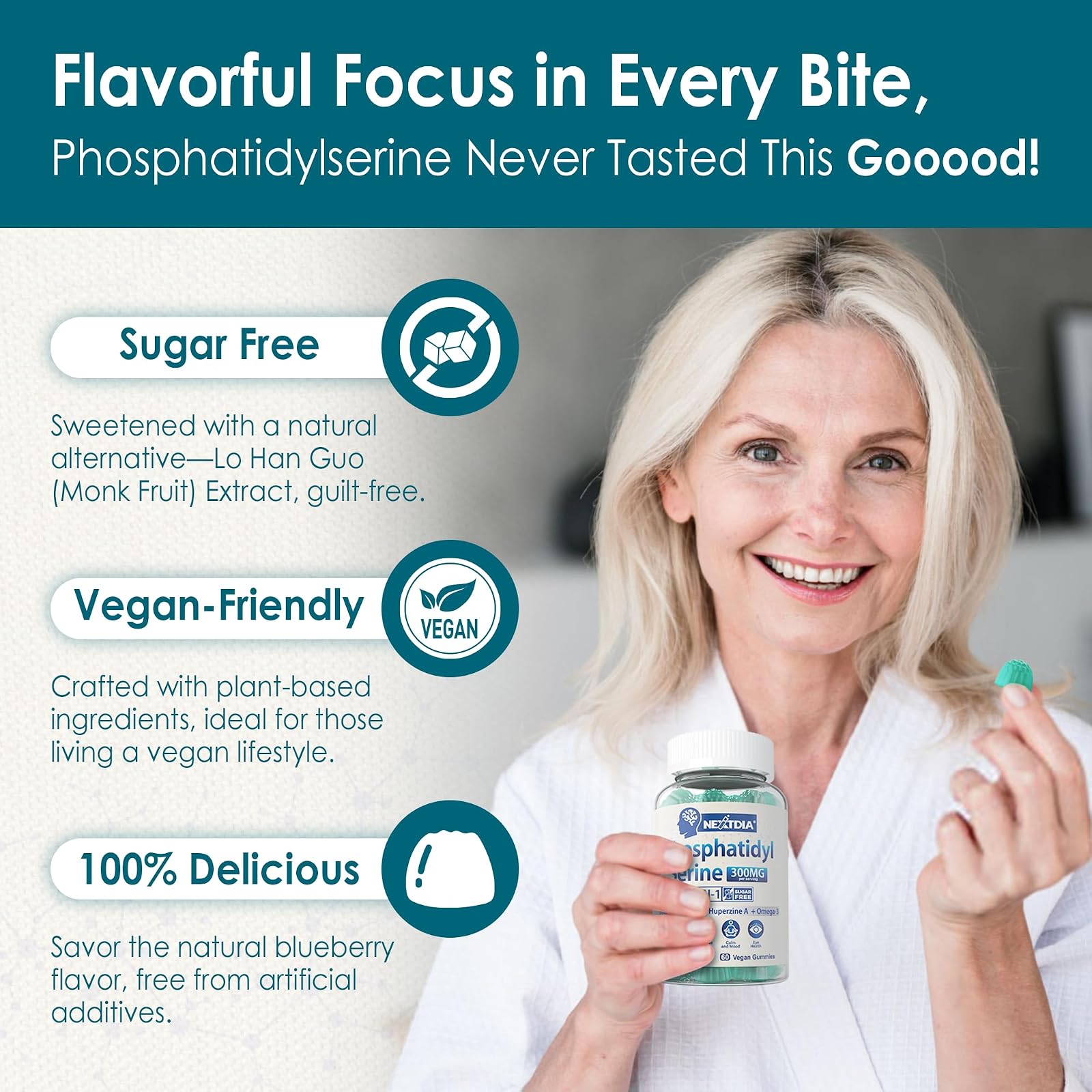 Phosphatidylserine capsules for senior vitality