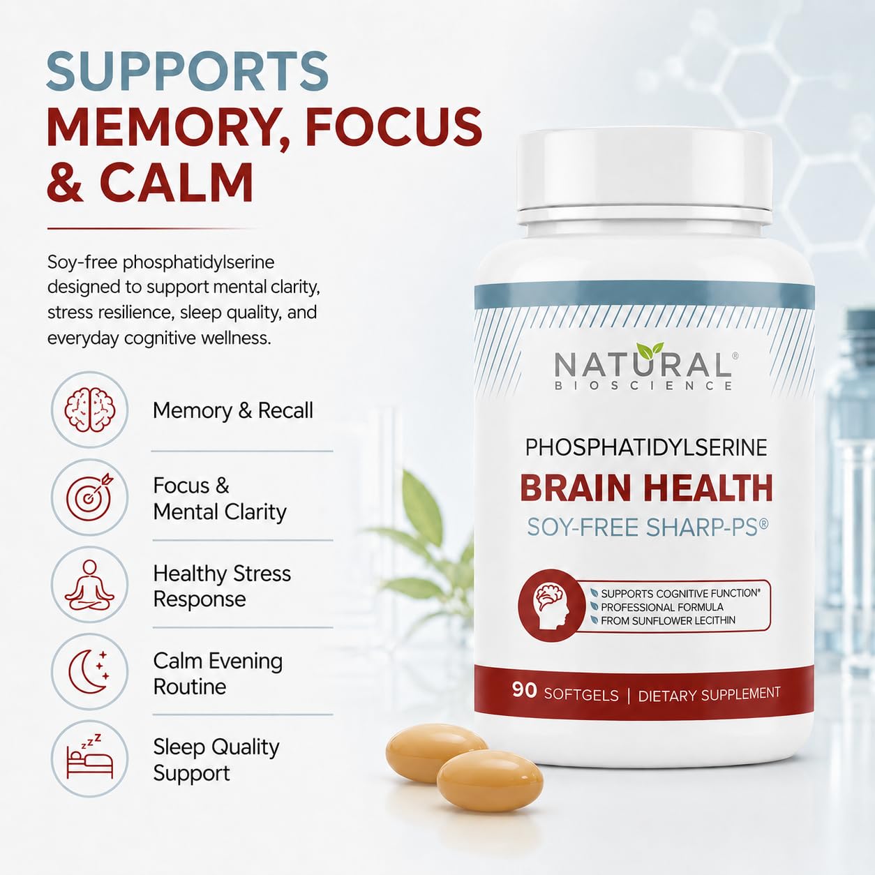 Phosphatidylserine for cognitive support