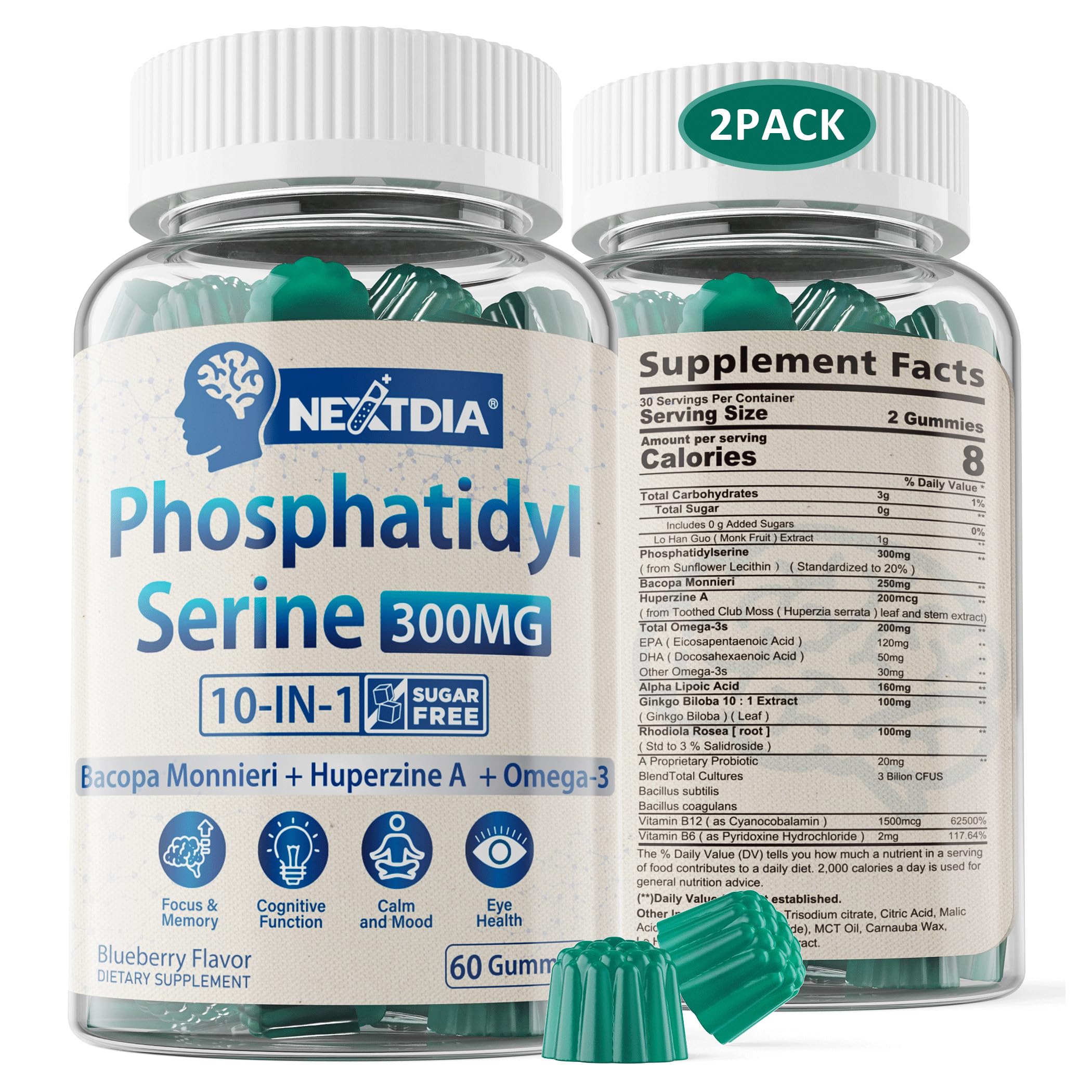 Phosphatidylserine gummies for brain health