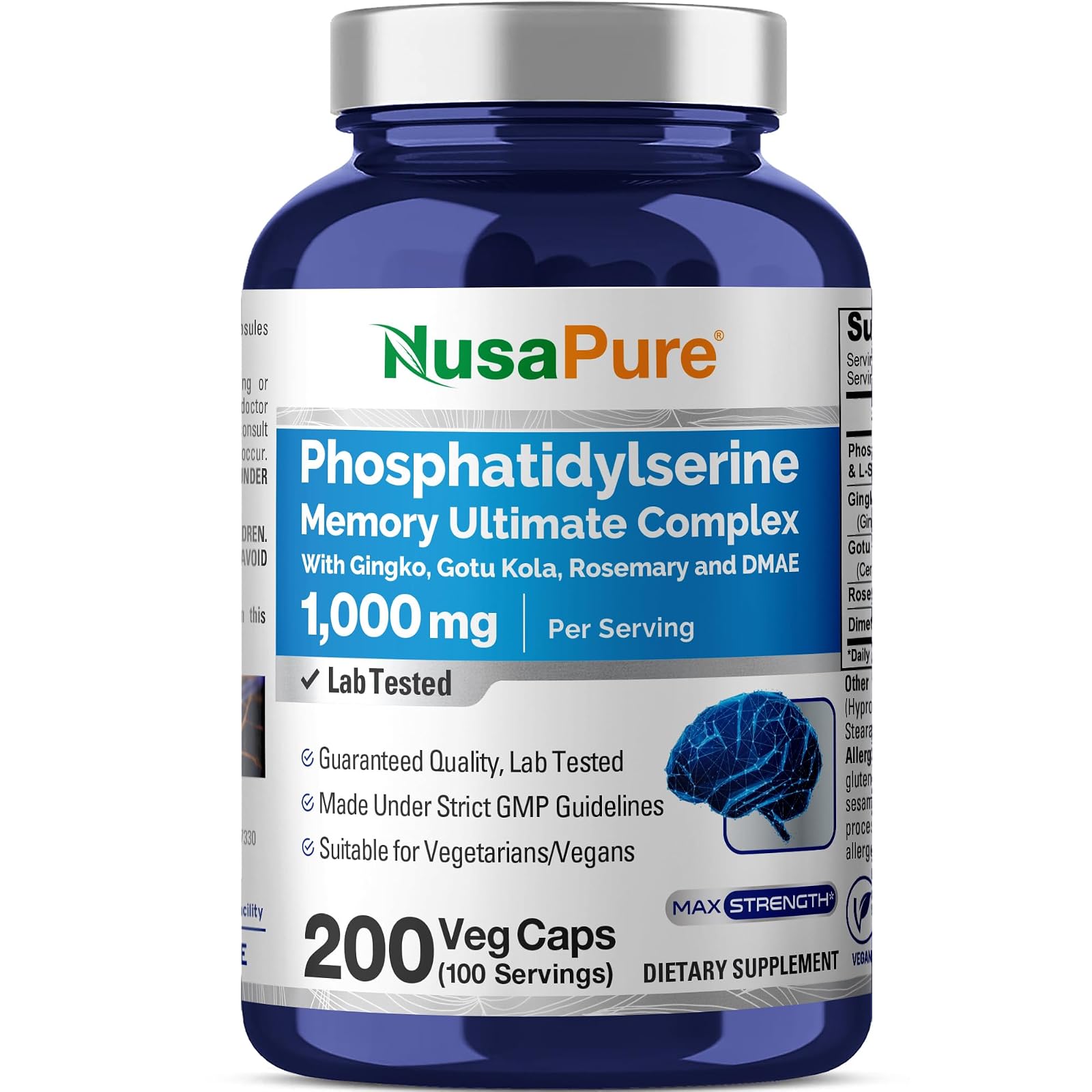 Phosphatidylserine multivitamins for brain health