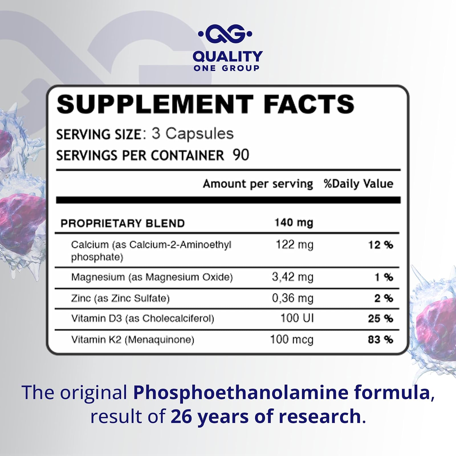 Phosphoethanolamine multivitamins for wellness