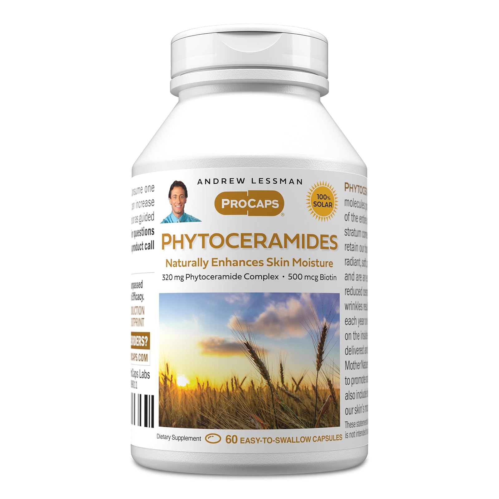 Phytoceramides skin supplement capsules