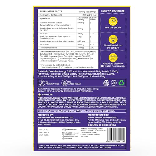 phytosomal curcumin with vitamins