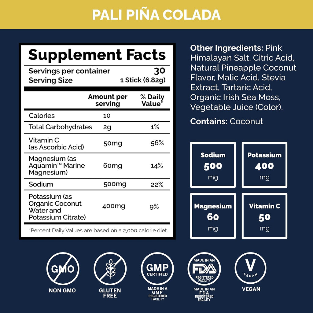 Pina colada electrolyte drink mix
