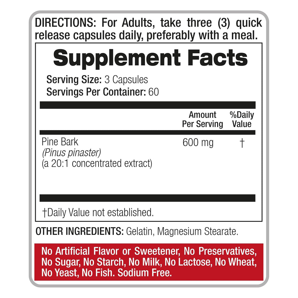 Pine bark extract for cardiovascular health