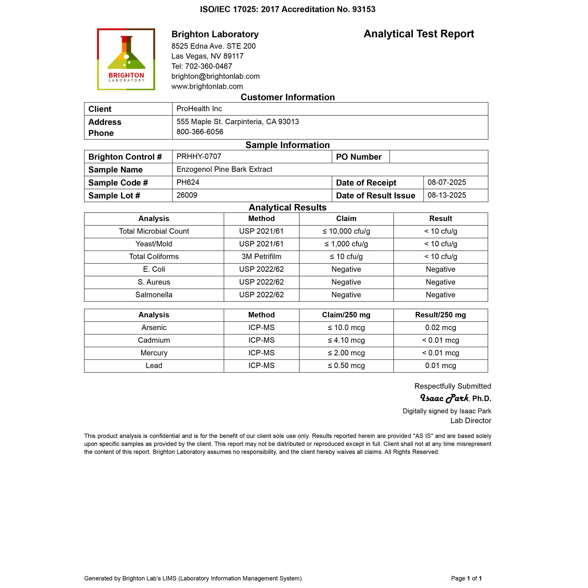 Pine bark extract for enhanced vitality