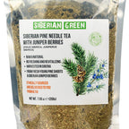 Pine needle tea with juniper berries