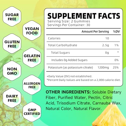pineapple flavor potassium citrate gummies