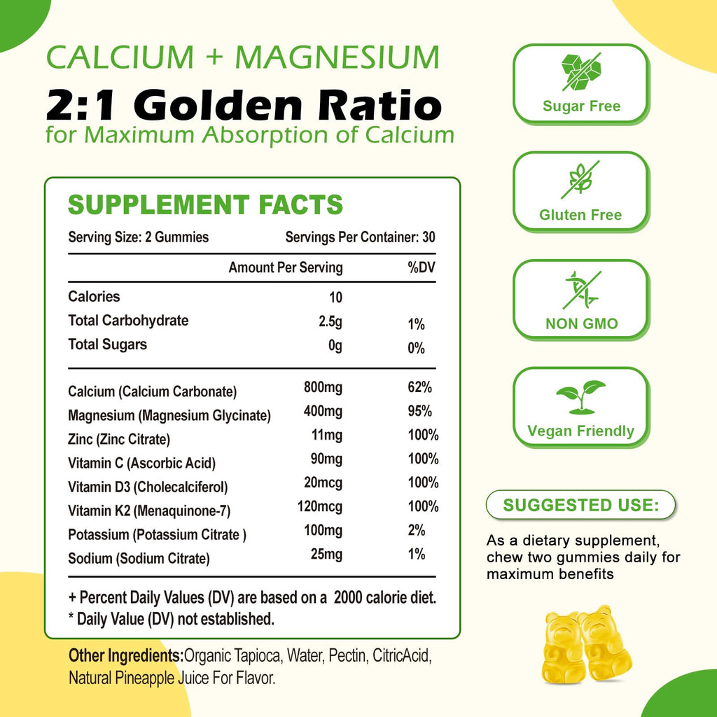 pineapple flavored calcium for adults