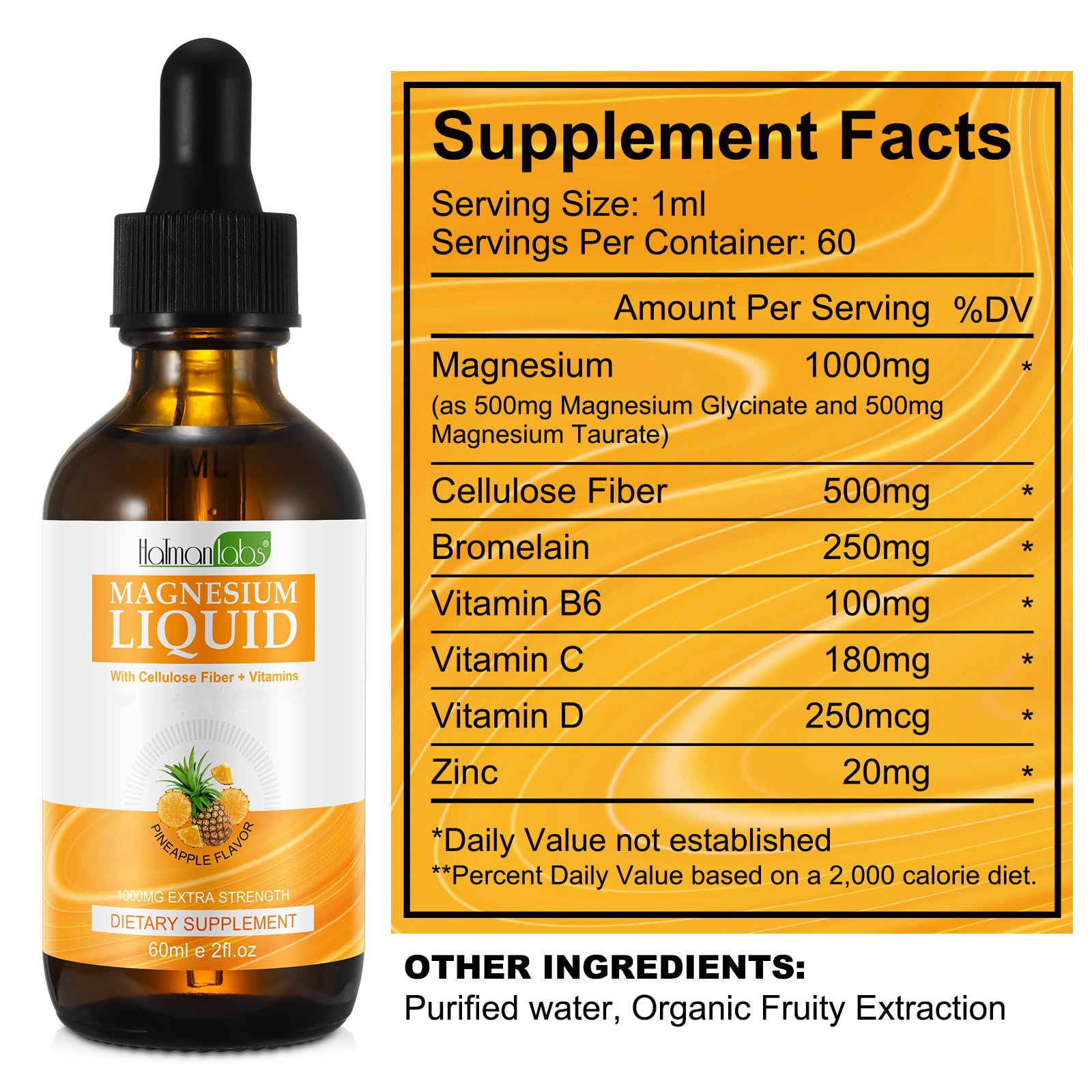 pineapple flavored magnesium drops