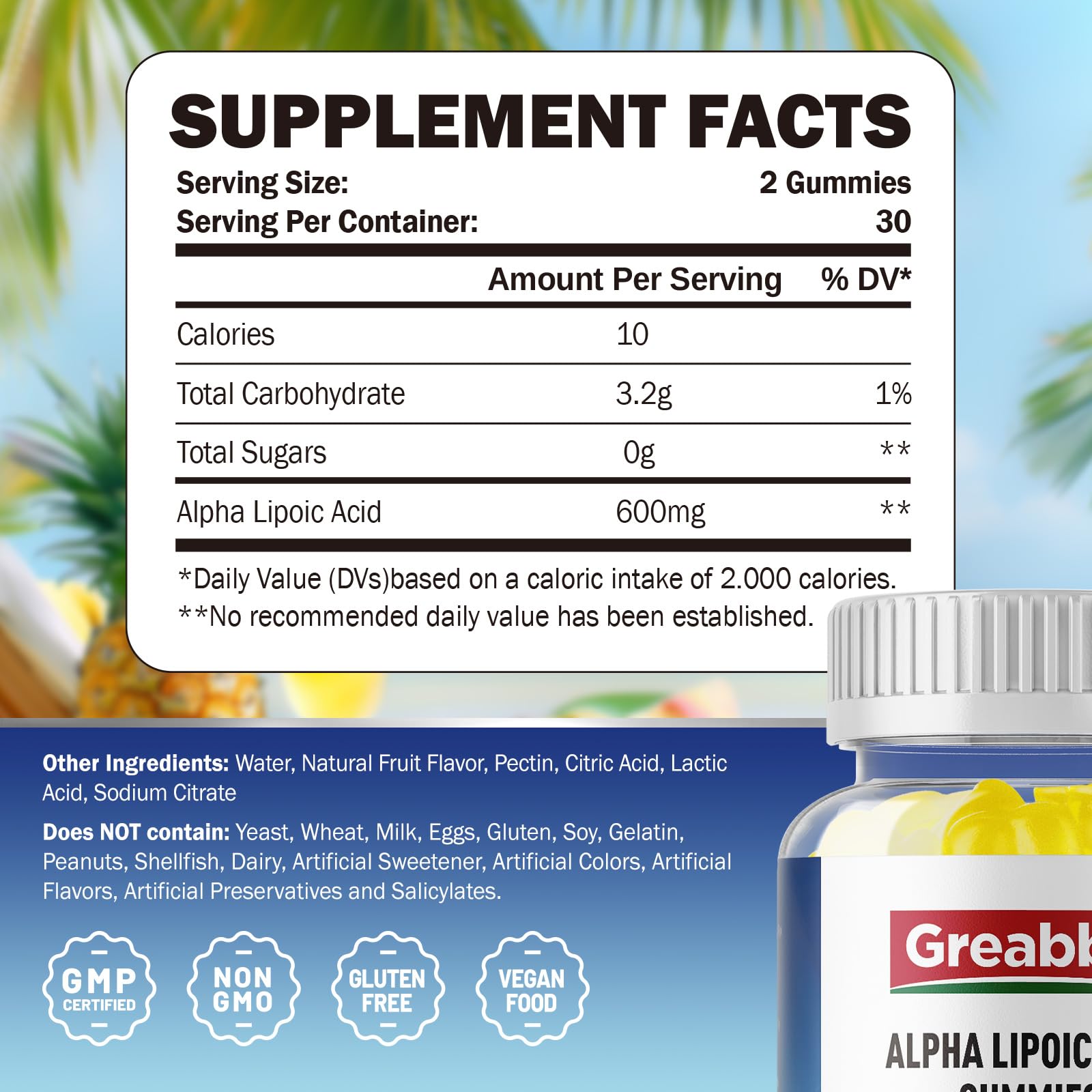pineapple flavour alpha lipoic acid
