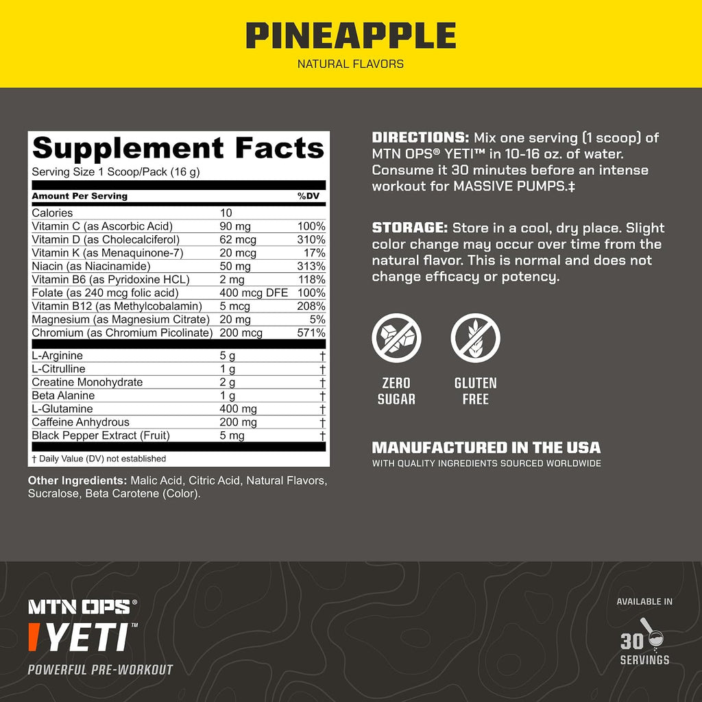 Pineapple flavour energy booster
