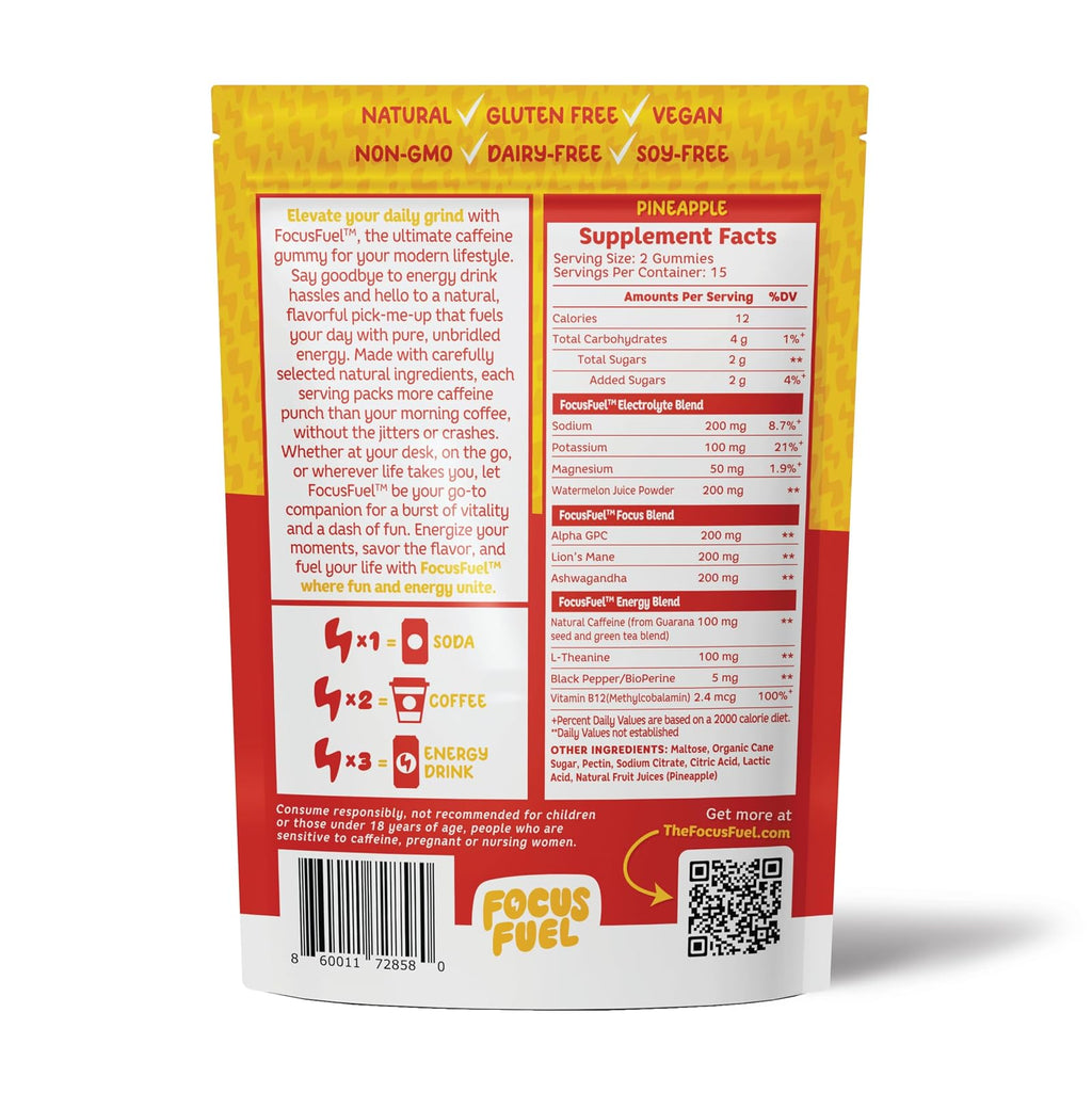 Pineapple flavour energy chews