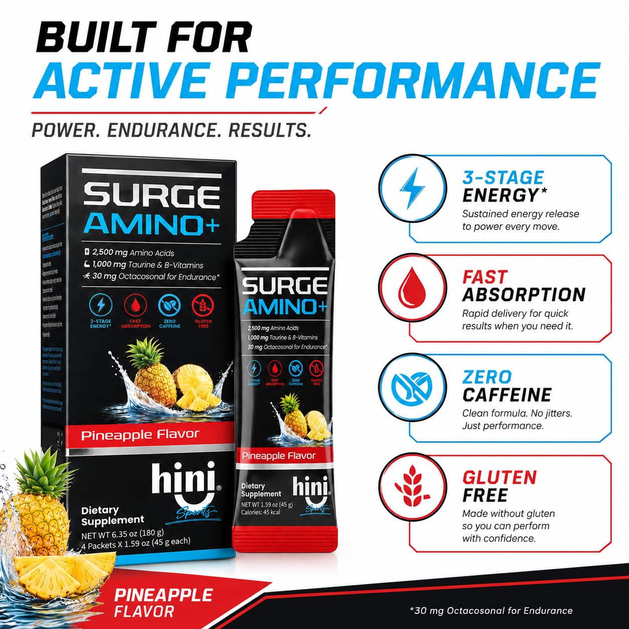 Pineapple flavour energy gel for athletes