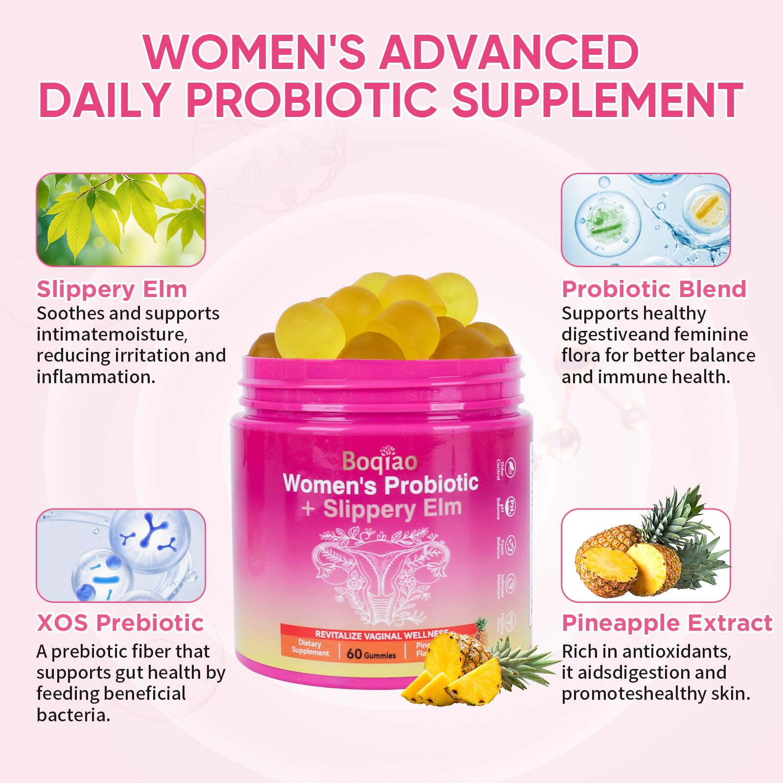 pineapple flavour kids probiotic gummies